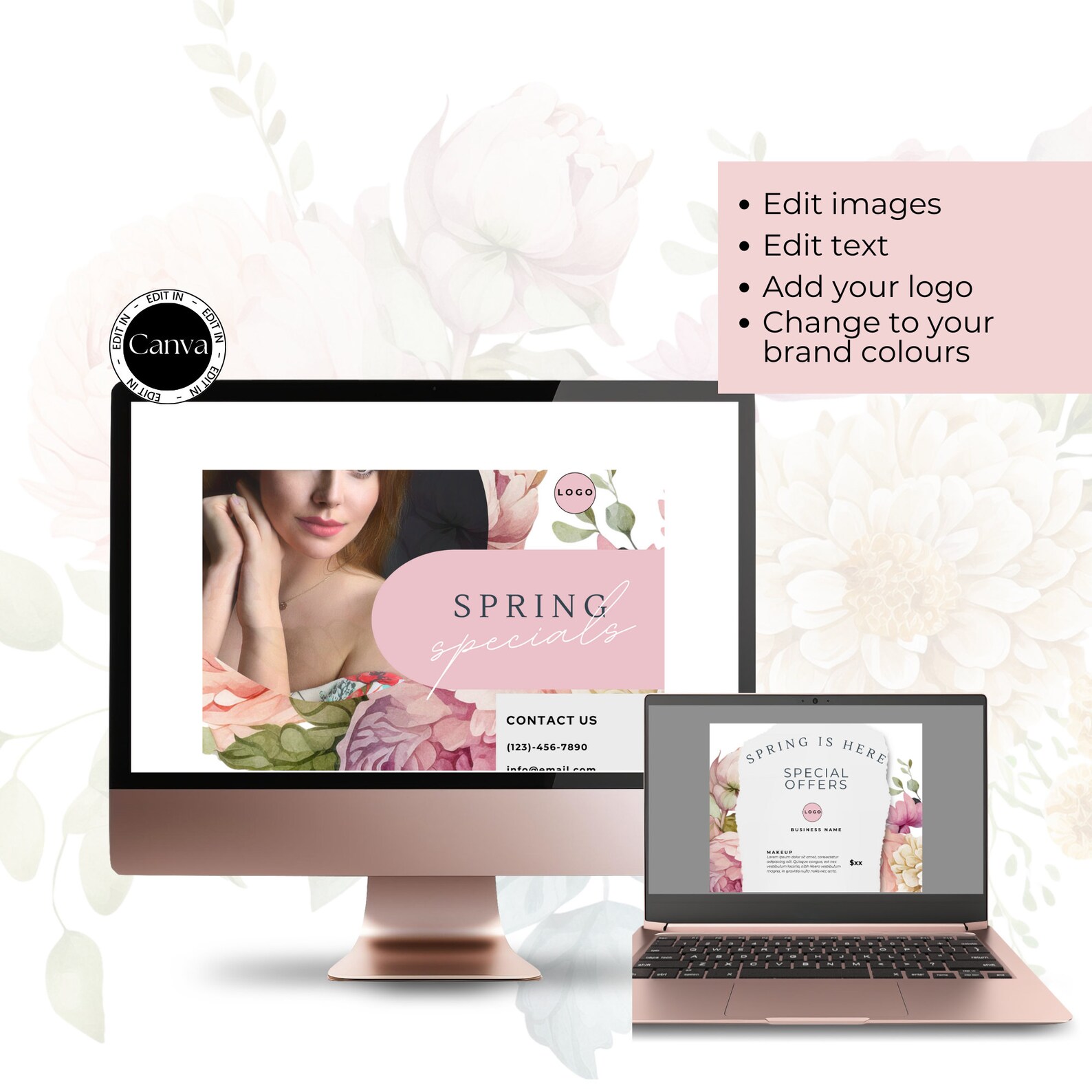 Salon Spring Specials Flyer, DIY Flyer Template for Hair, Nail Tech ...