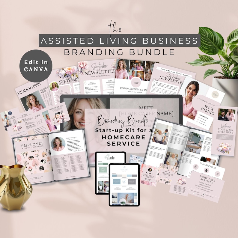 Home Care Service Branding Pack, Health Care Business Templates ...
