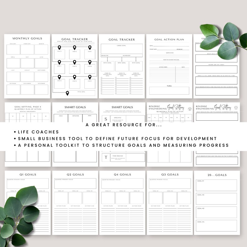 2024 Goals Worksheets, Printable PDF Goal Setting Worksheet, SMART Goal ... 2024 Goals Worksheets, Printable PDF Goal Setting Worksheet, SMART Goal ...