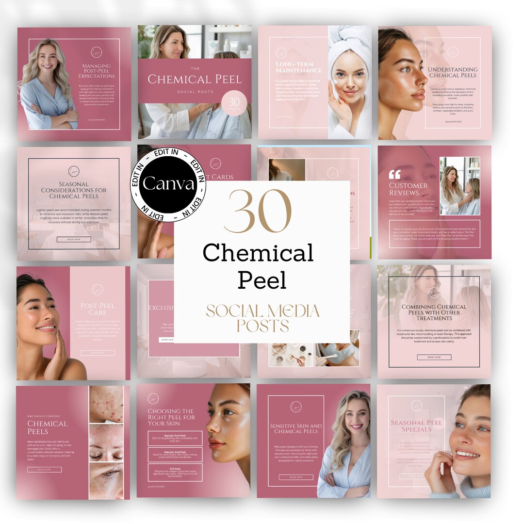 Chemical Peel Social Media Posts, Esthetician Social Posts, Beauty ...