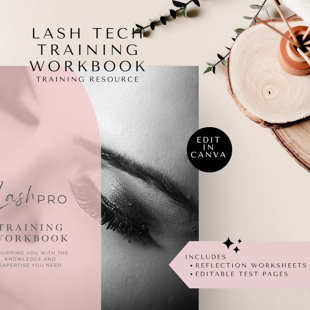 Eye Lash Extension Training Workbook, Lash Technician Course Creator ...