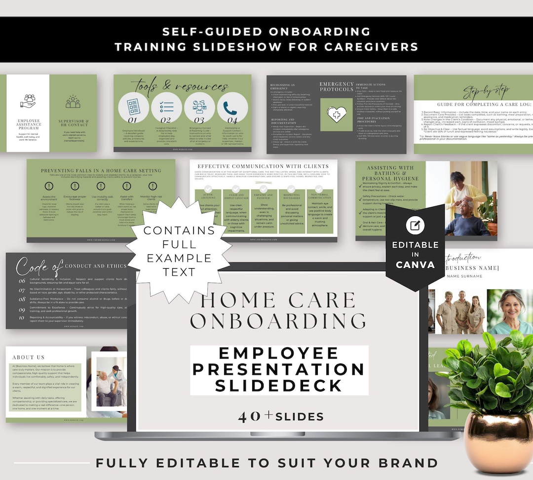 Home Care Service Slide Deck, Employee Onboarding / Training Slides ...