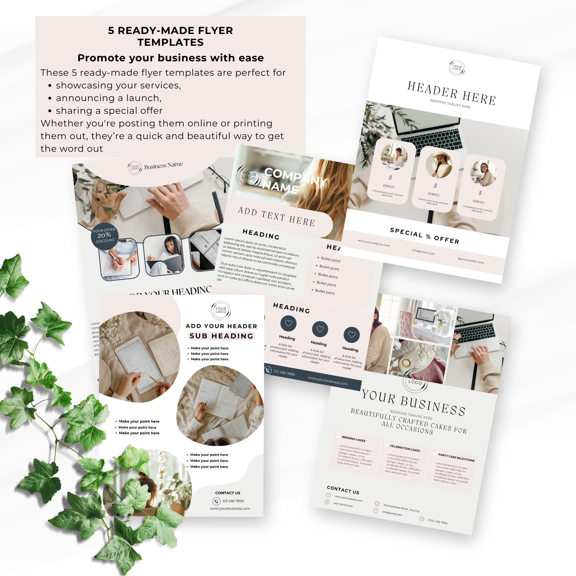 Small Business Starter Kit Canva, Editable Business Templates, Start-up ...