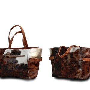 Cowhide Tote Bag Large Cowhide Tote Purse. - Etsy