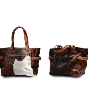 Cowhide Tote Bag Large Cowhide Tote Purse. - Etsy