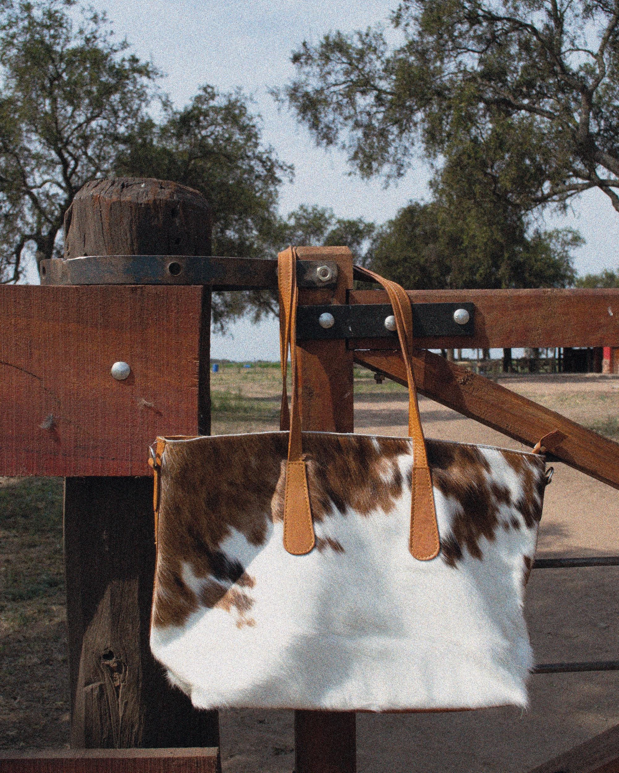 Large Cowhide Tote Bag – Versatile and Unique, With Crossbody Strap and ...