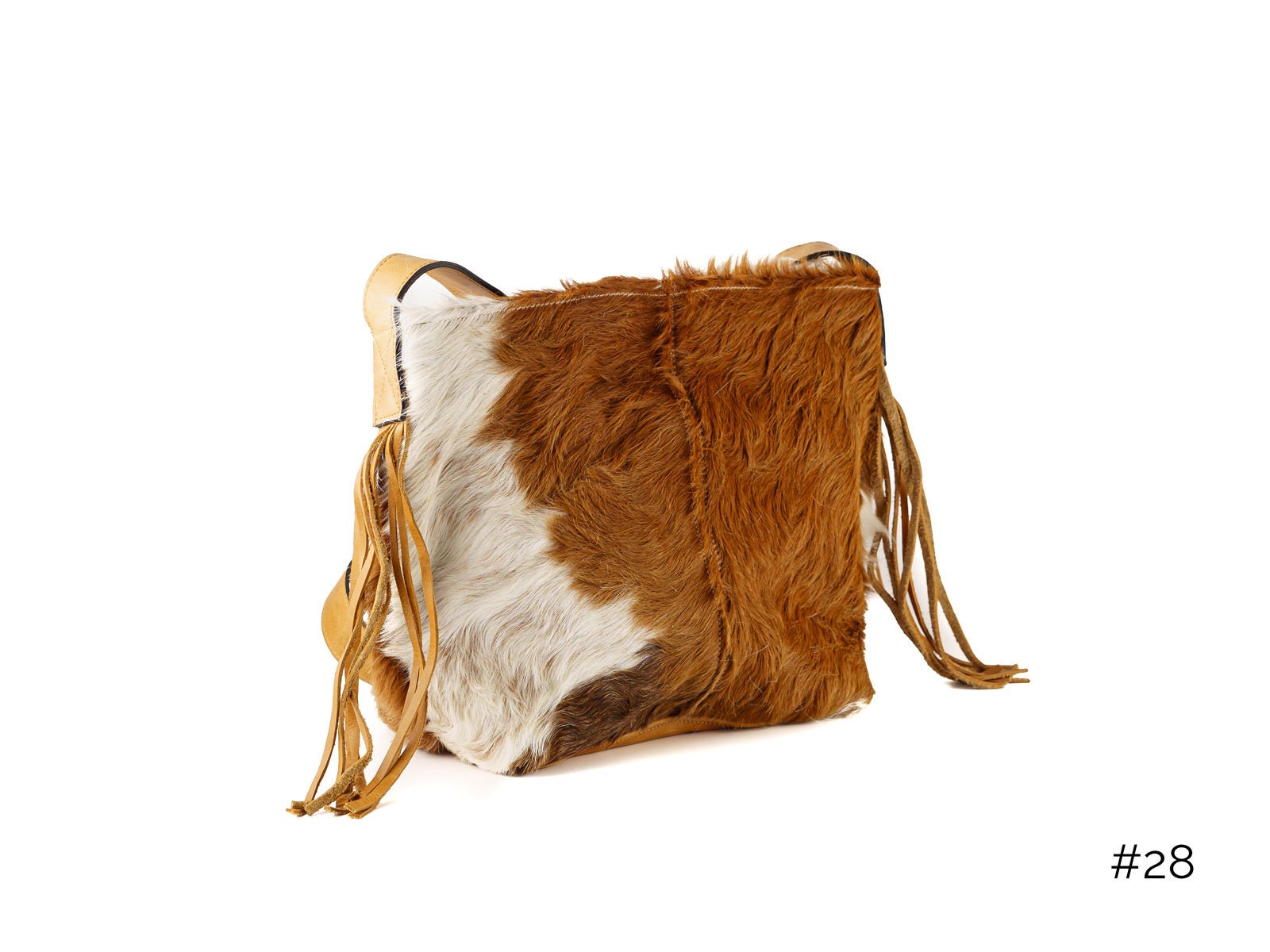 Cowhide Purse. Cowhide Crossbody Fringed Bag. Western Genuine Hair on ...