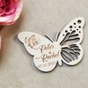 Personalized Butterfly Glass Tags Butterfly Glass Markers Custom Party ...