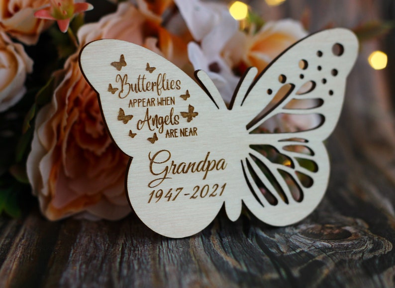 Memorial Butterfly Magnet Custom Memorial Gift - Etsy