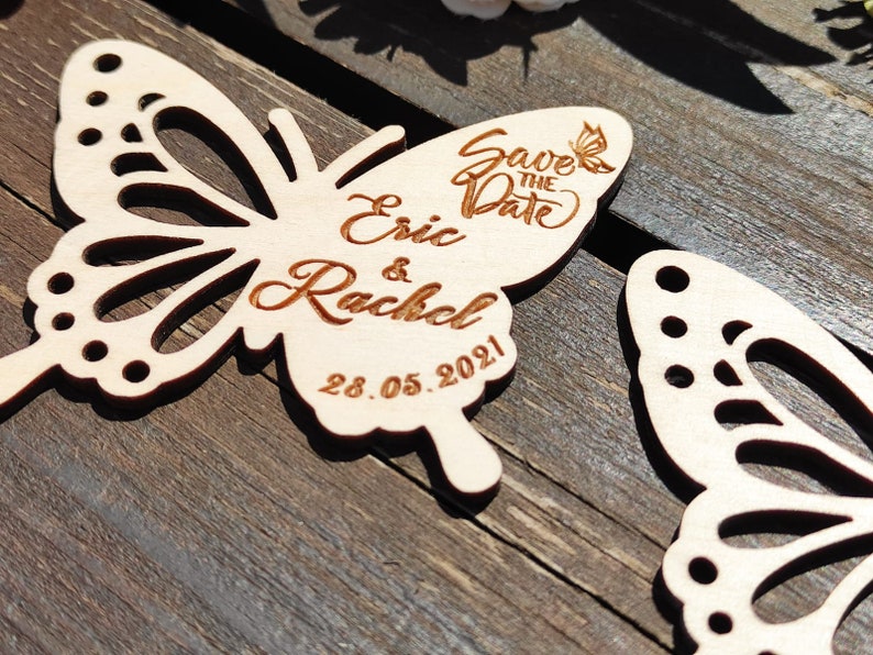 Butterfly Save the Date Magnets - Personalized Wedding Invitation ...