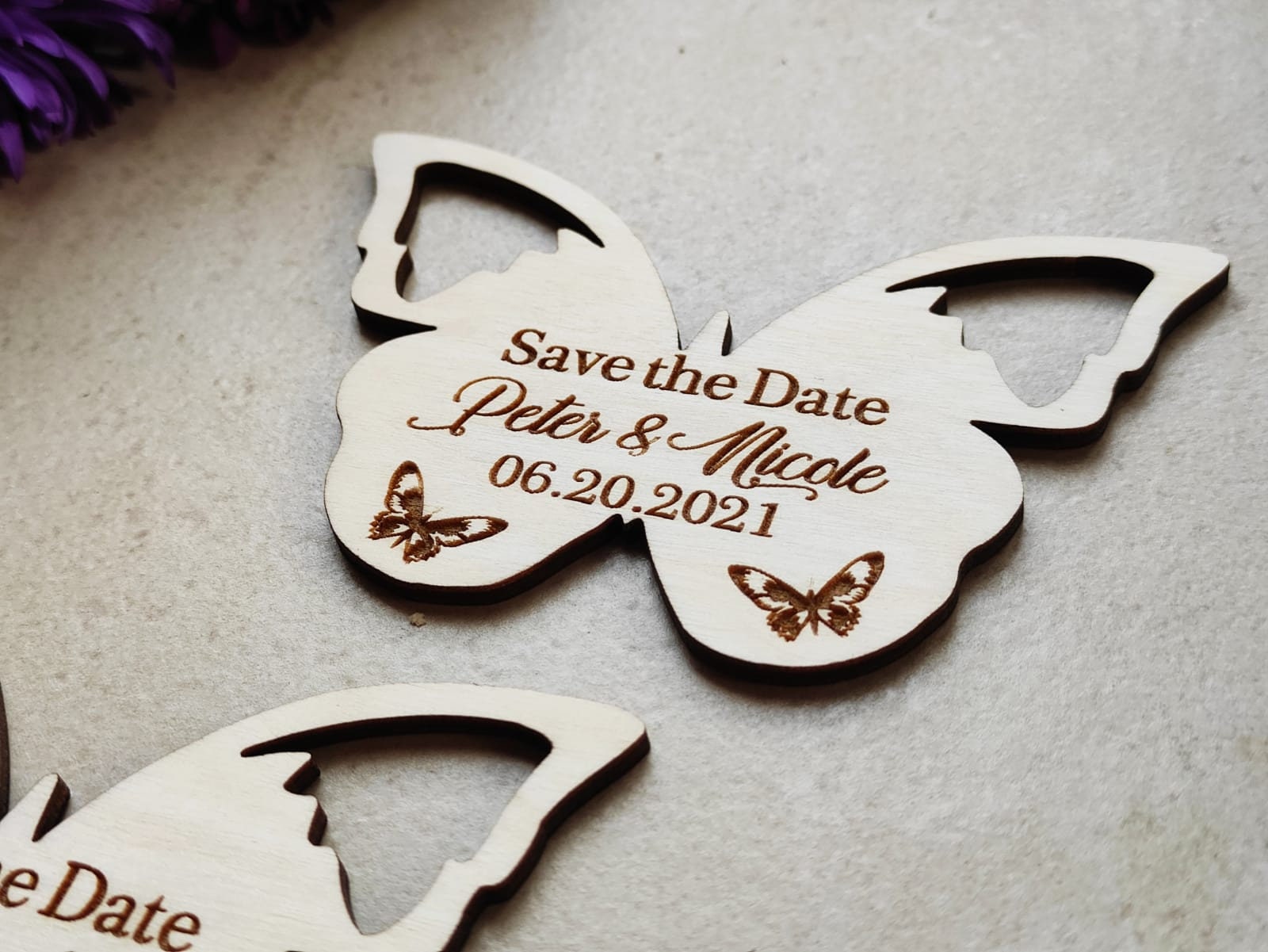 Personalized Butterfly Save the Date Magnets - Wedding Invitation ...