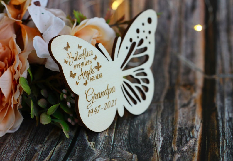 Memorial Butterfly Magnet Custom Memorial Gift - Etsy