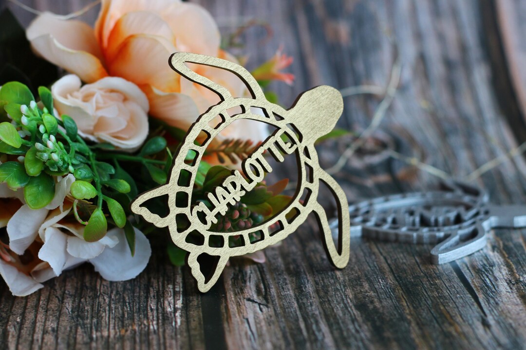 Turtle Place Cards - Tropical Name Tags - Hawaii Wedding Table ...