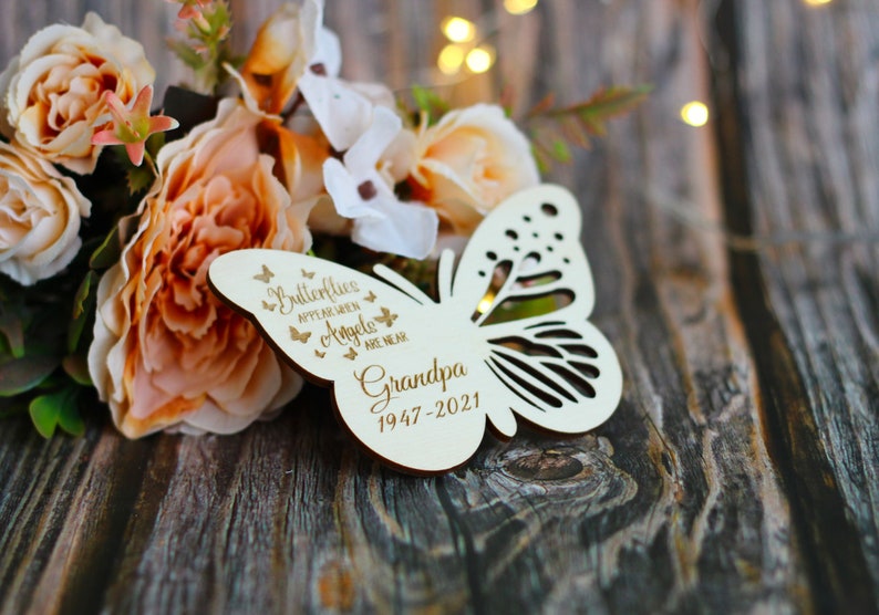 Memorial Butterfly Magnet Custom Memorial Gift - Etsy