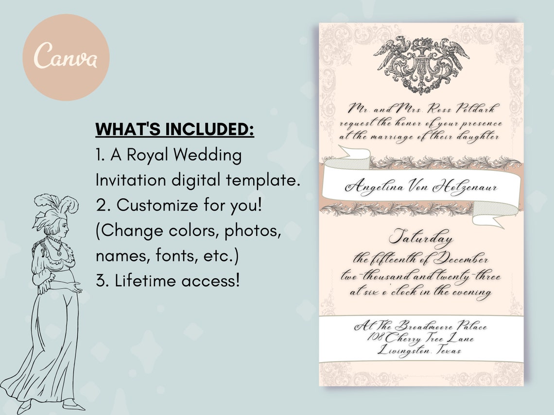 Royal Wedding Invitation | Victorian Ball Invite | Android & iPhone ...