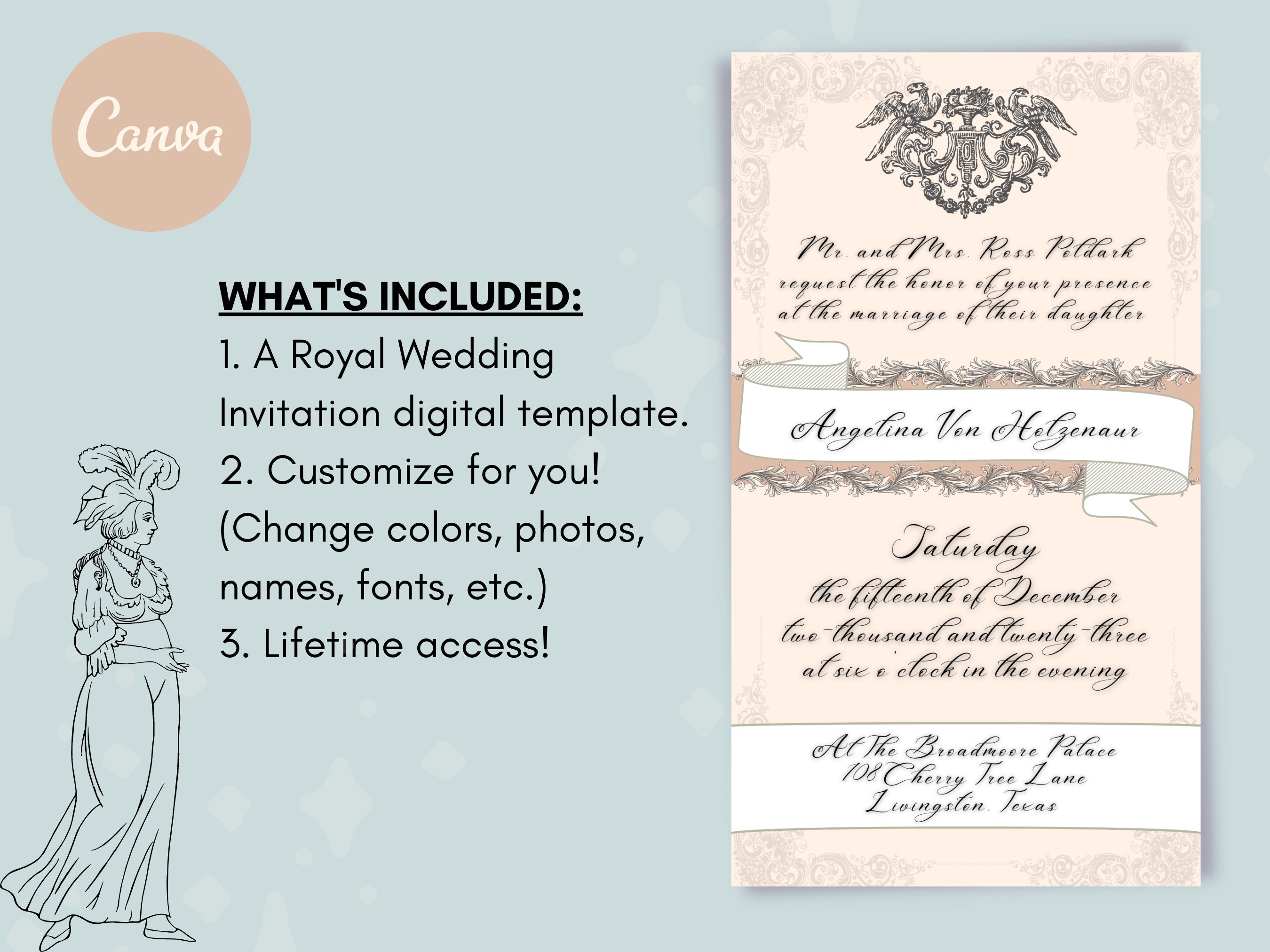 Royal Wedding Invitation | Victorian Ball Invite | Android & iPhone ...