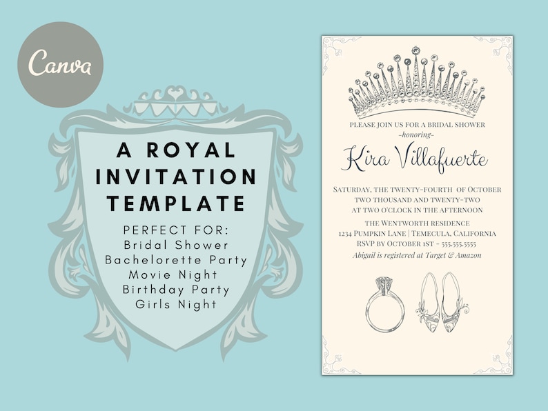 A Royal Invitation | Bridal Shower Invite | Bridal Brunch | First ...