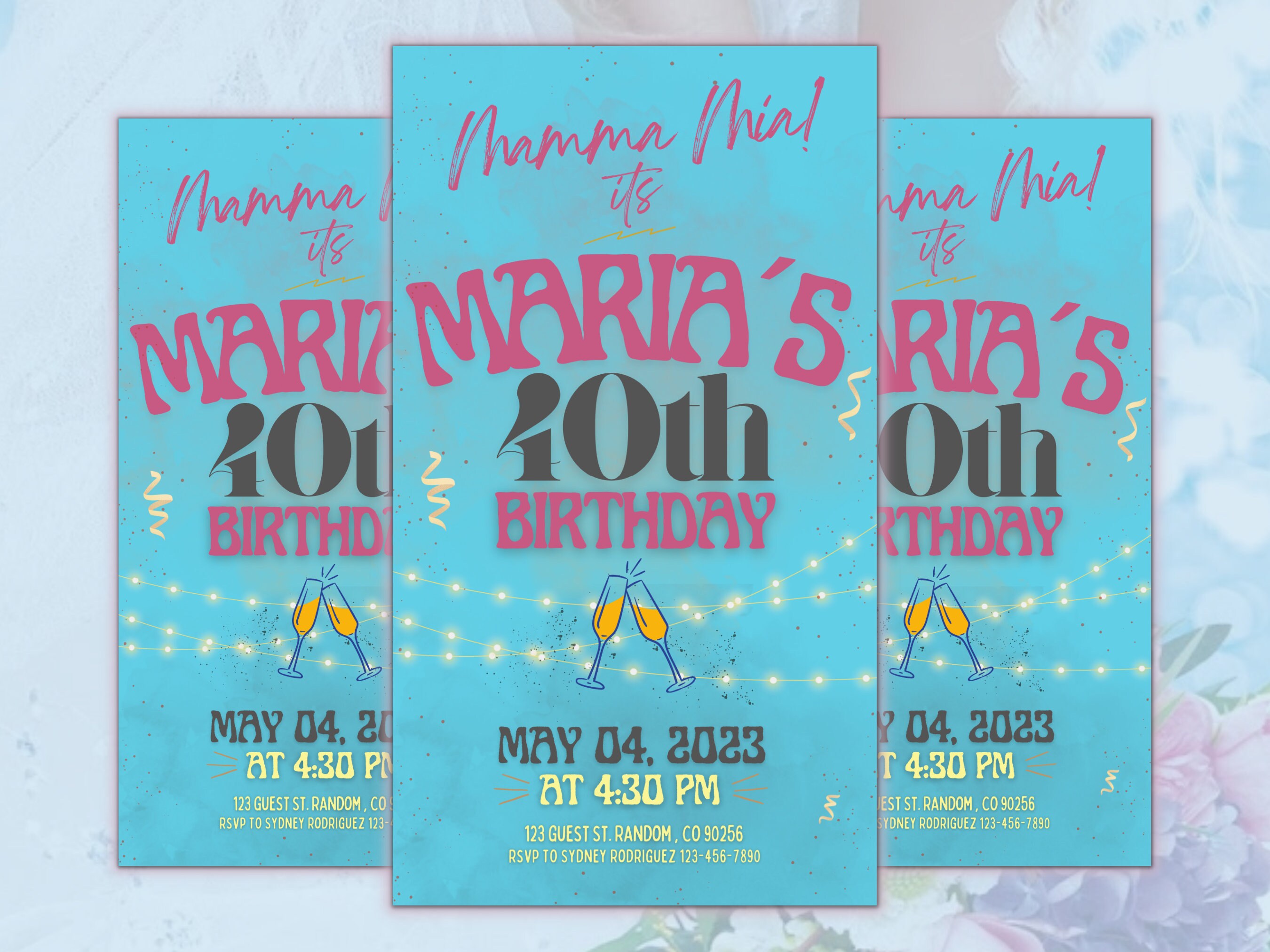 Maria's Mamma Mia Birthday Party | 40 Years Young | Mediterranean Sea ...