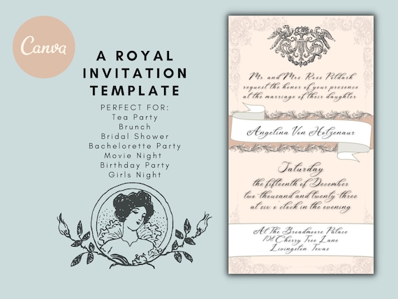 Royal Wedding Invitation Victorian Ball Invite Android & | Etsy