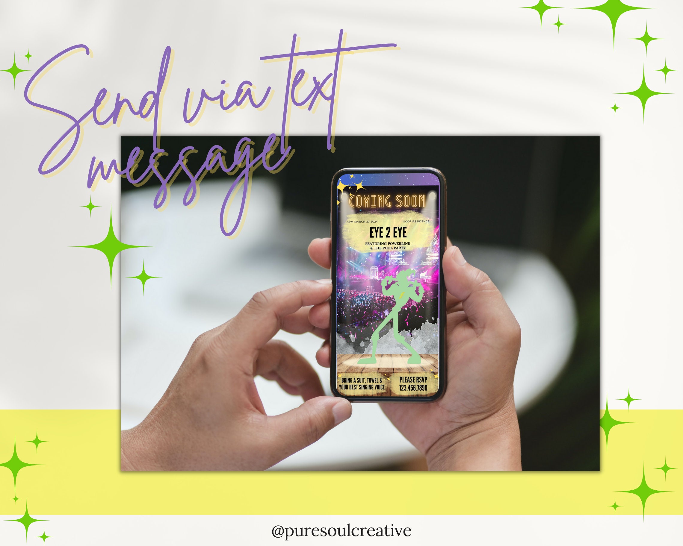 Powerline Concert Themed Pool Party | Eye 2 Eye | Goof Party Invite ...