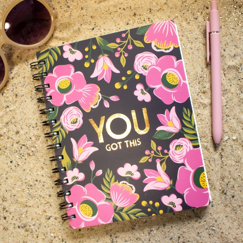 You Got This Spiral Bound Floral Journal Motivational Notebook Journal ...