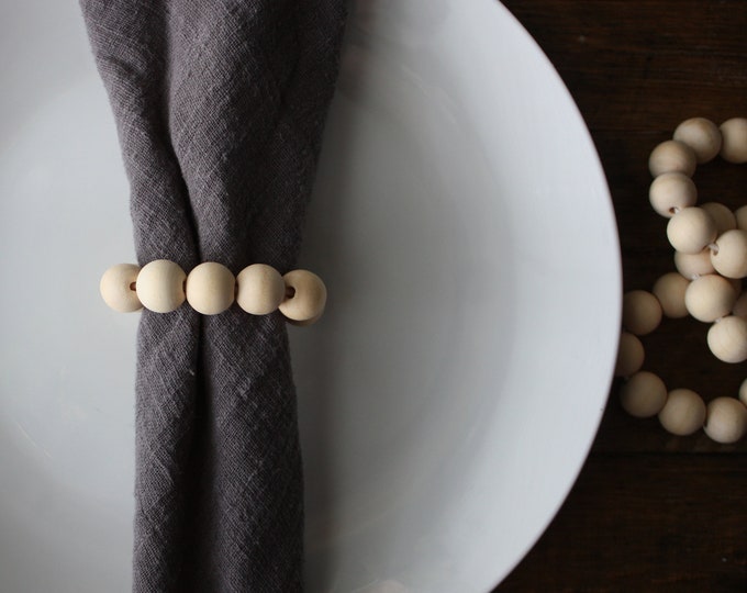 Beaded Napkin Ring Set, Boho Napkin Ring Set, Boho Napkin Rings, Napkin ...