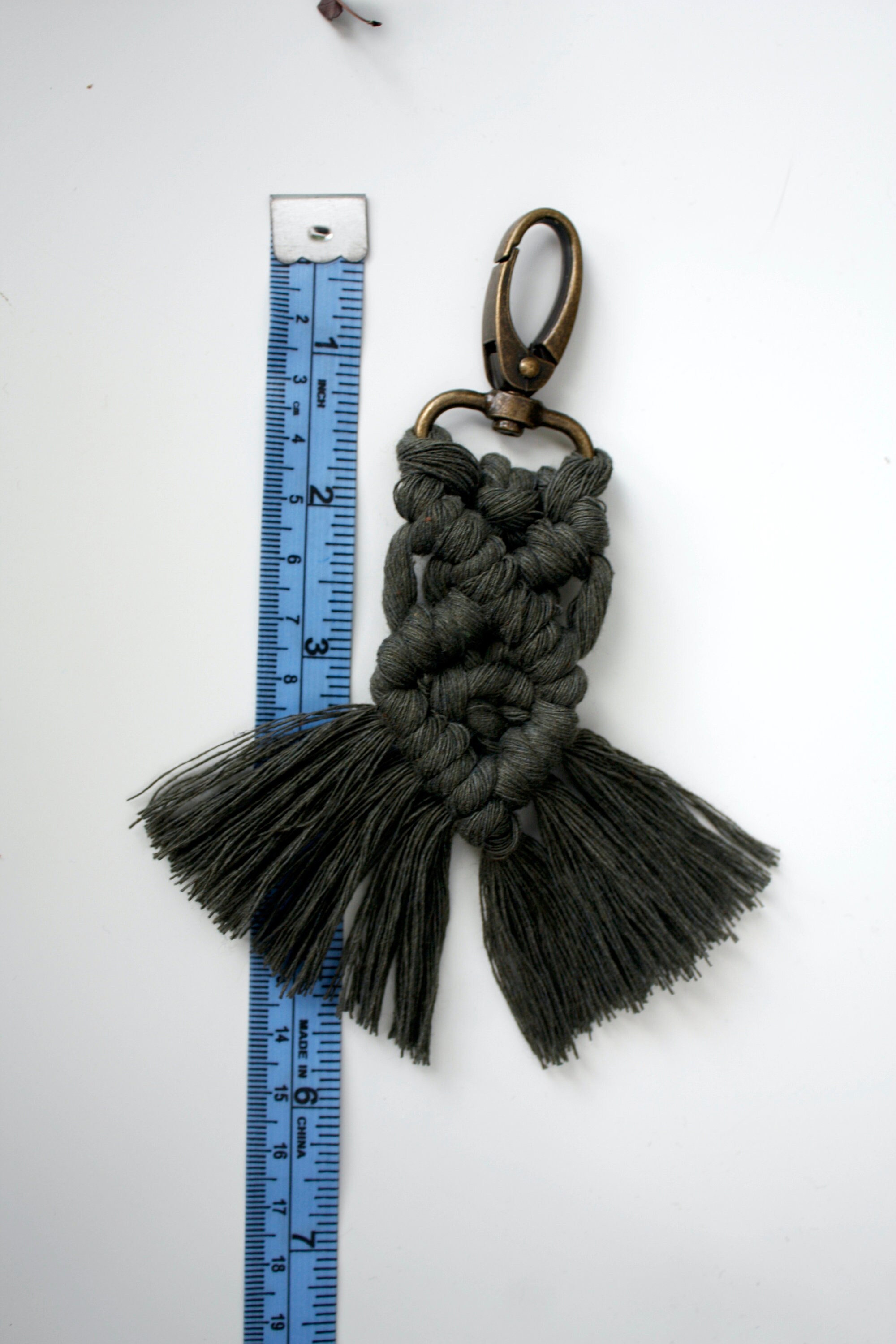 Diamond Macrame Keychain Small Macrame Keychain Handmade | Etsy