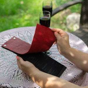 Cocktail Menu Holder Modern Wedding Bar Menu Leather Menu - Etsy