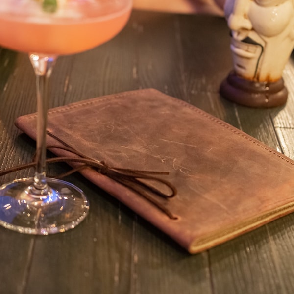 Leather Cocktail Menu - Etsy