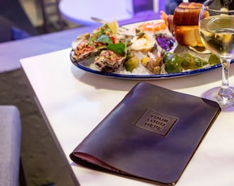 Custom Leather Menu Cover, Cafe Bar Menu Folder, Menu Book, Wine Menu ...