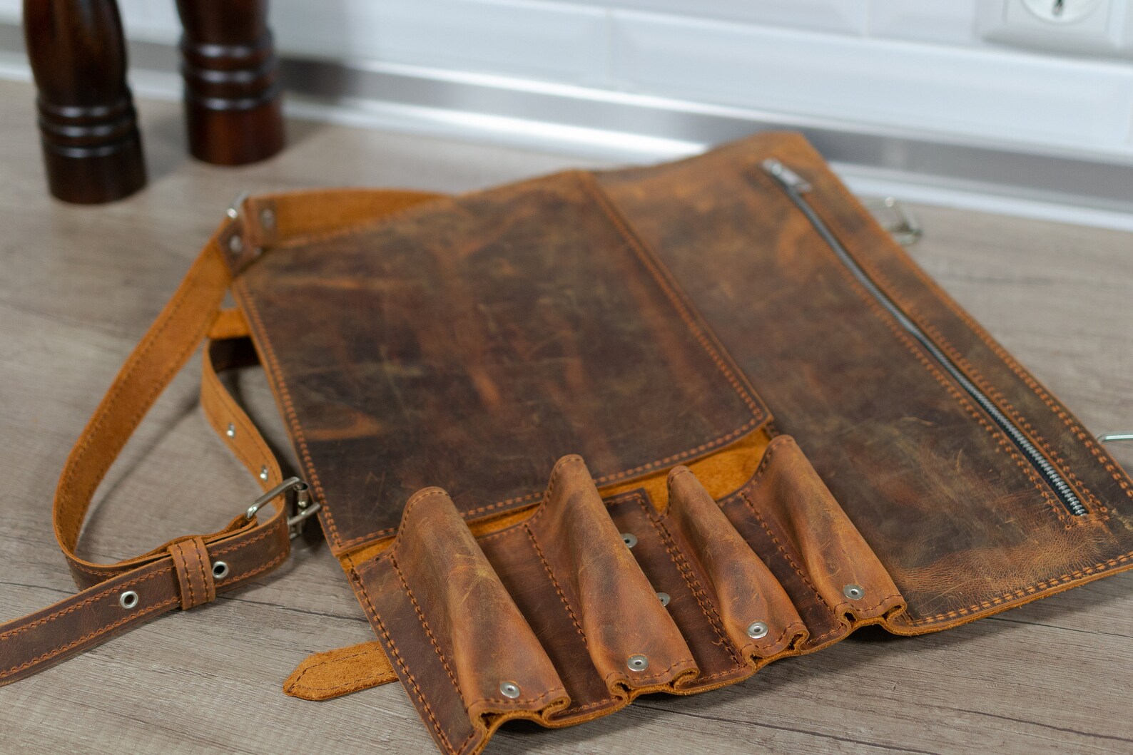 Leather Roll for the Chef Bag Organizer for Knives Bag | Etsy