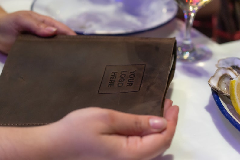 Restaurant Menu Folder Folding Menu Leather Menu Custom - Etsy