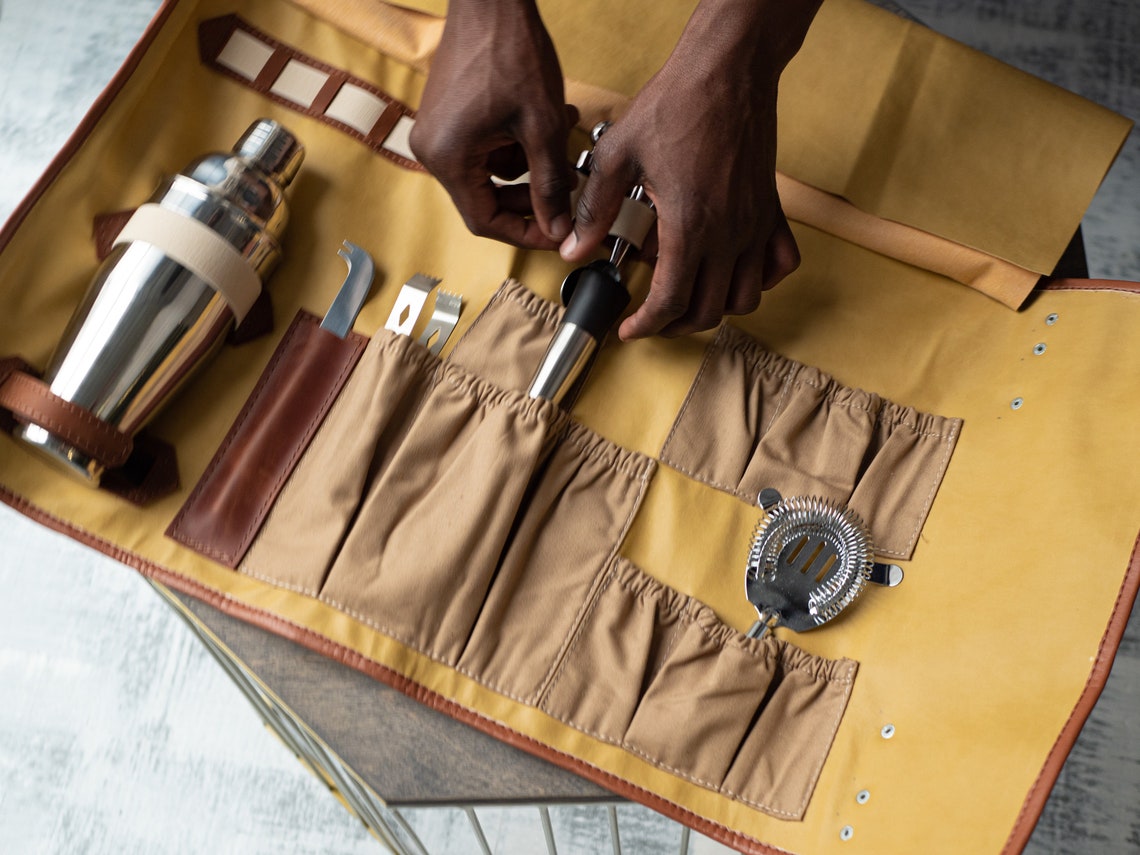 Bartender kit tote bag Portable bar case bag for travel | Etsy