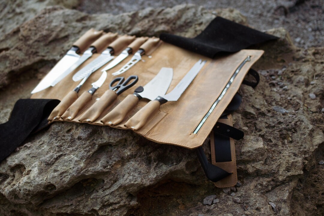 Custom Chefs Knife Roll, Engraved Knife Roll, Kitchen Knife Bag ...