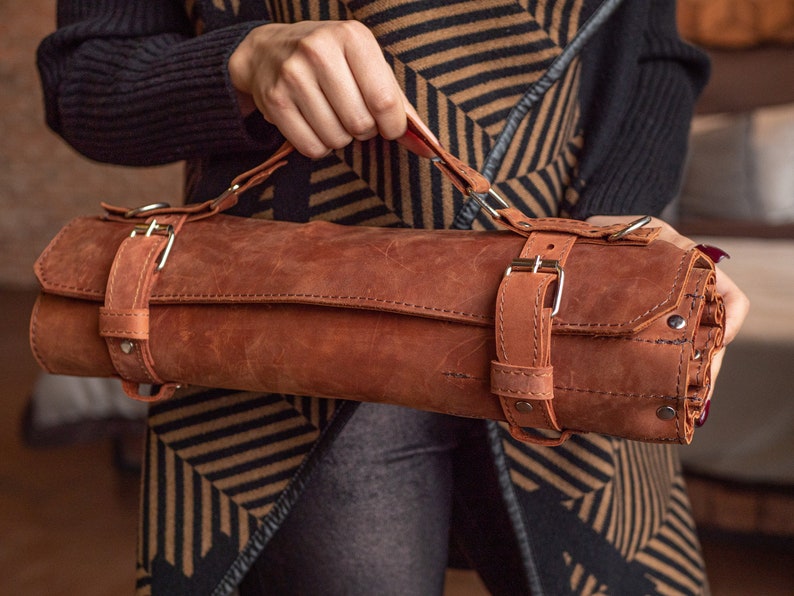 Personalized Chef Knife Roll Bag Chef Knife Case Kitchen | Etsy