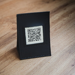 Custom Leather QR Code Menu Sign: Cafe & Bar Menu - Etsy