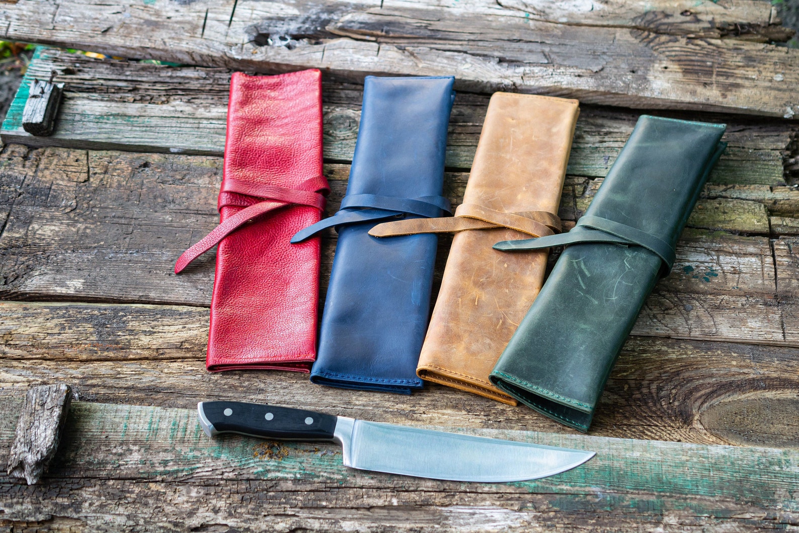 Engraved Knife Roll 2 Pocket Knife Roll Pocket Knife Roll | Etsy