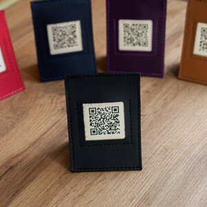 Custom Qr Code Menu, Leather Qr Code Sign, Restaurant Table Menu ...