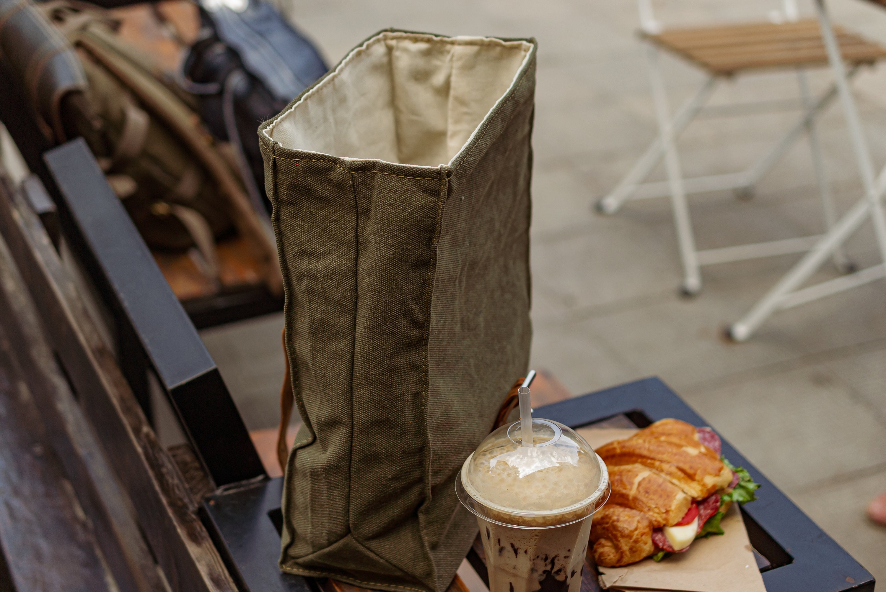 Monogrammed Canvas Lunch Bag Stylish Food Bag Bag for Eating - Etsy