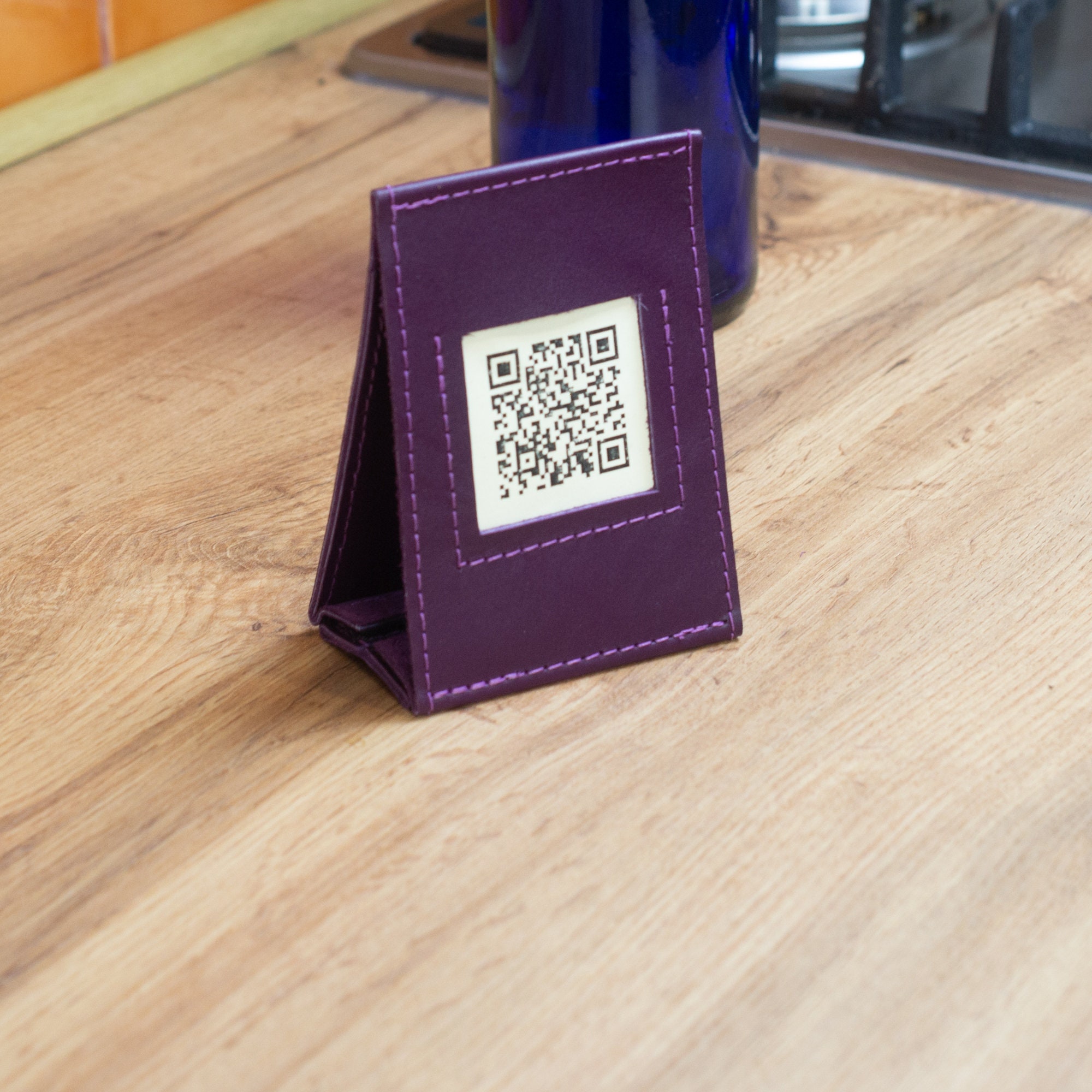 Custom Leather QR Code Menu Sign: Cafe & Bar Menu - Etsy