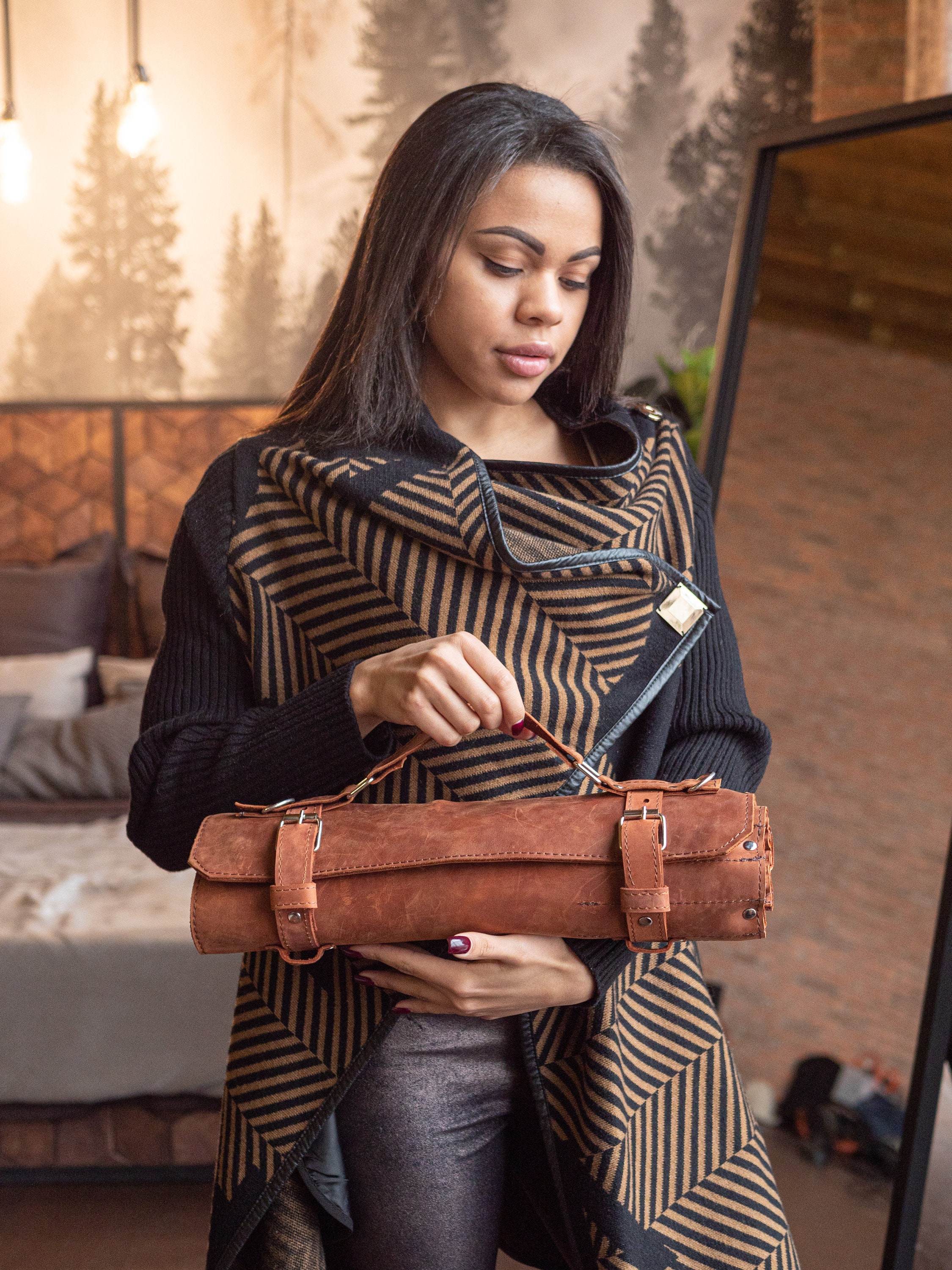 Custom Knife Case Brown Case for Knives Bag for Knives | Etsy
