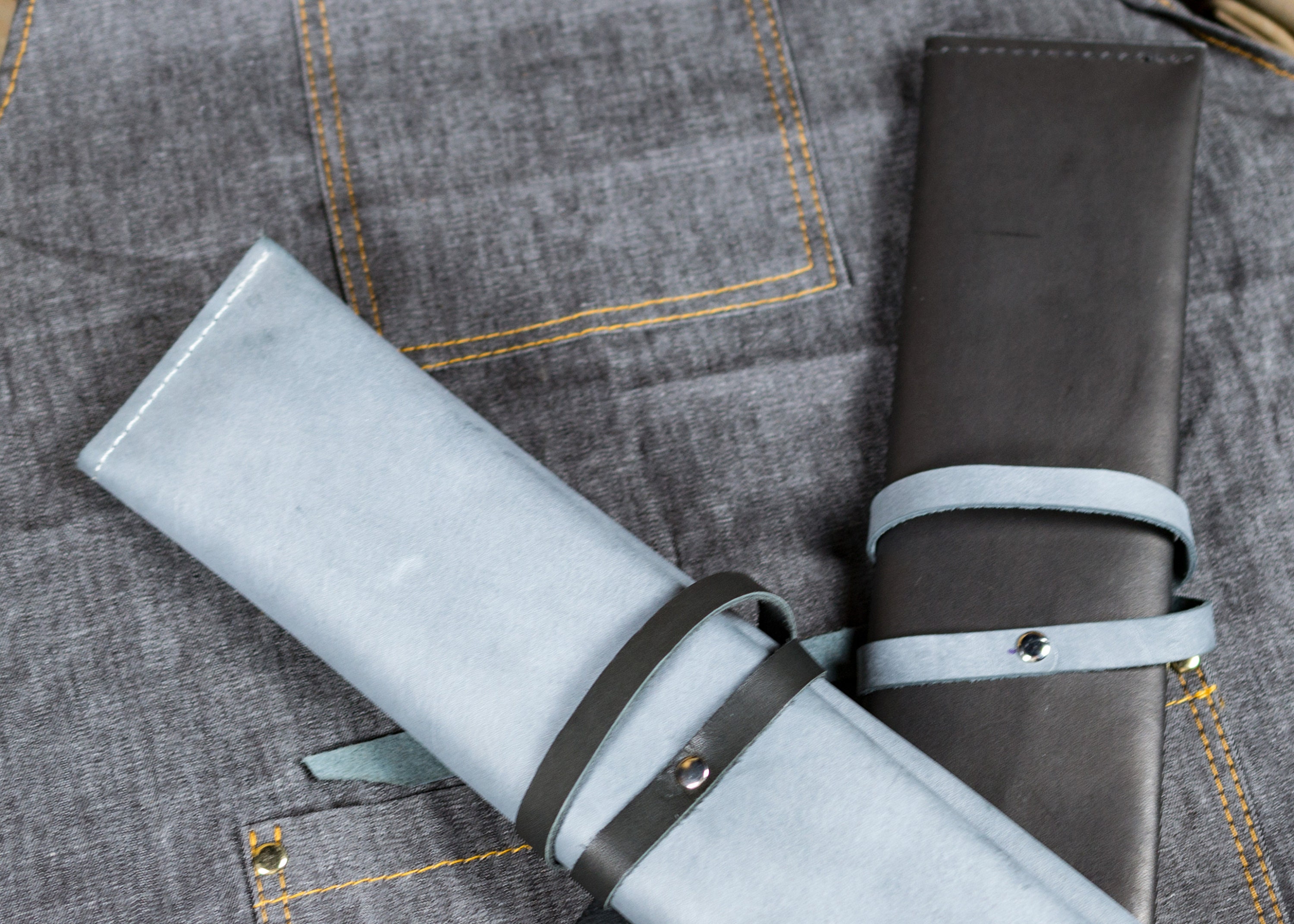 Personalized Chef Knife Roll 2 Slots Leather Chief Knife Case - Etsy