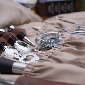 Personalized Bartender Roll, Barman Gift, Canvas Roll, Restaurant Gift ...