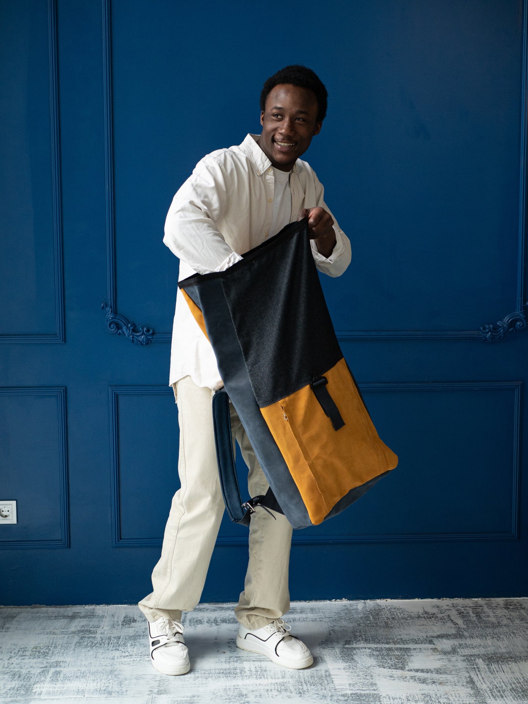 Roll Top Backpack, Leather Roll Top Backpack Purse, Customized Roll Top ...