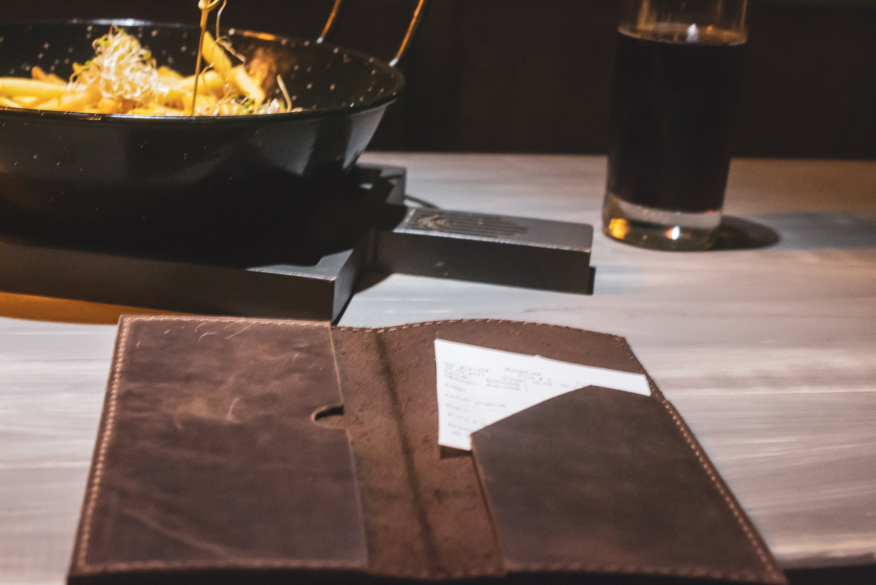 Leather Check Holder Personalized Receipt Holder Guest Check - Etsy