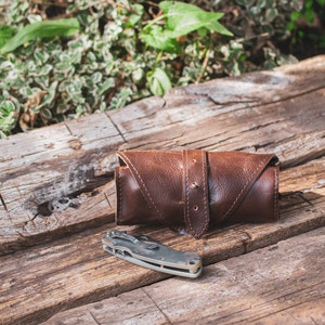 Leather Pocket Knife Roll, Pocket Knife Sheath, Pocket Knife Holder ...