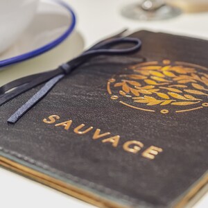 Custom Leather Menu Holder With Embosing, Personalised Gifts for Bar ...