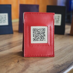 Custom Qr Code Menu, Leather Qr Code Sign, Restaurant Table Menu ...