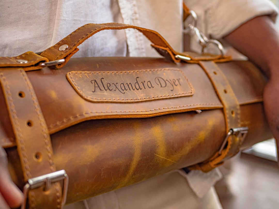 Leather Knife Roll Bag – Professional Chef's Leather Knife Organizer - Etsy