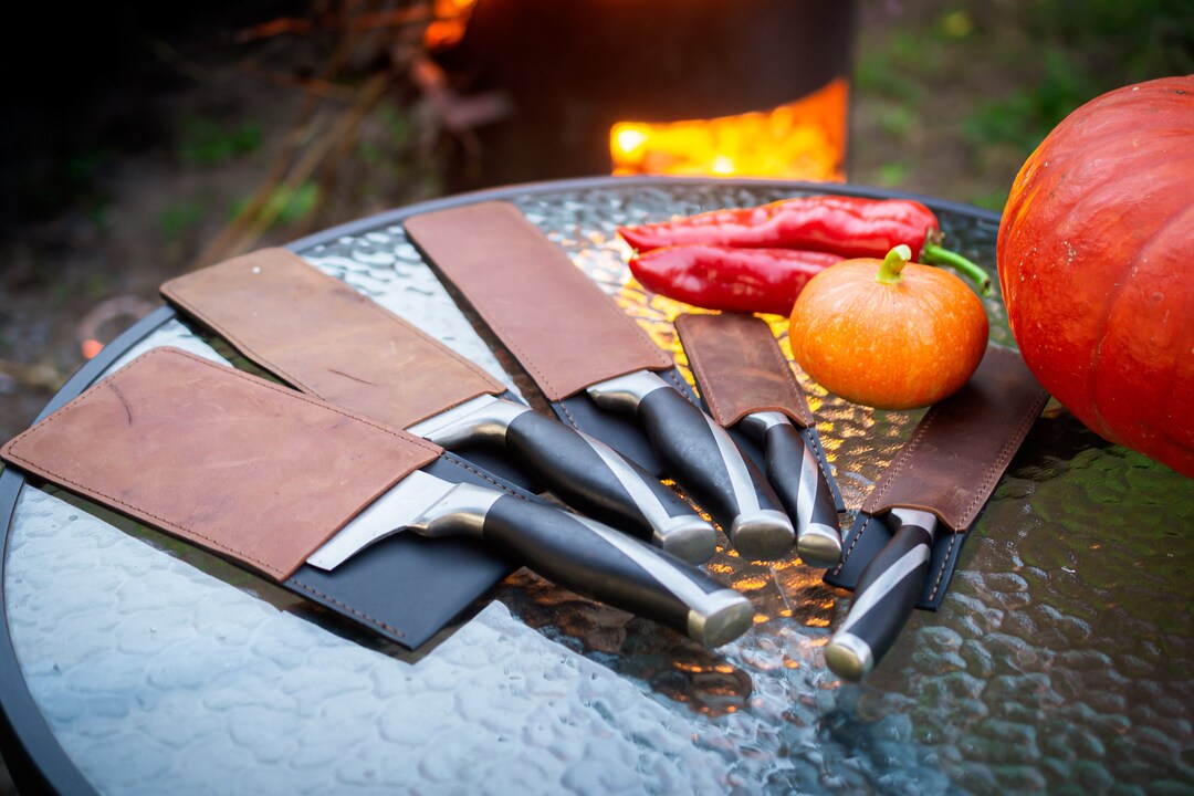 Personalized Universal Knife Sheath, Handmade Knife Protector, Chef ...